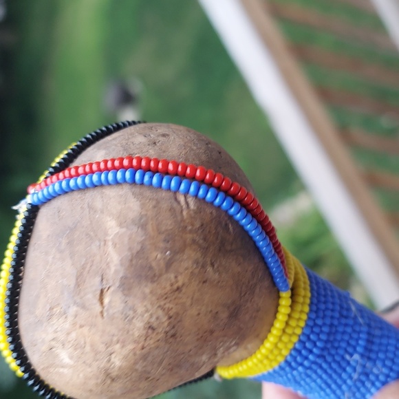 Accents | Authentic African Maasai Warrior Beaded Rungu Weaponclub Hand ...